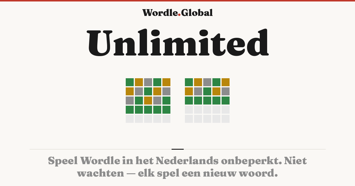 Wordle Onbeperkt (Woordle) - geen dagelijkse limiet